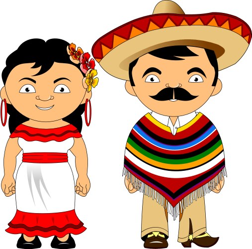 Mexican Couple in Traditional Costumes – Royalty-Free Vector | VectorStock