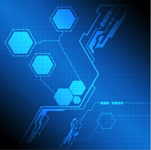 Digital hologram screen Royalty Free Vector Image