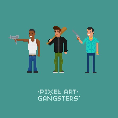 Pixel art 8 bit game sprite green Royalty Free Vector Image