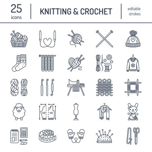 Knitting Vector Images & Graphics for Commercial Use | VectorStock