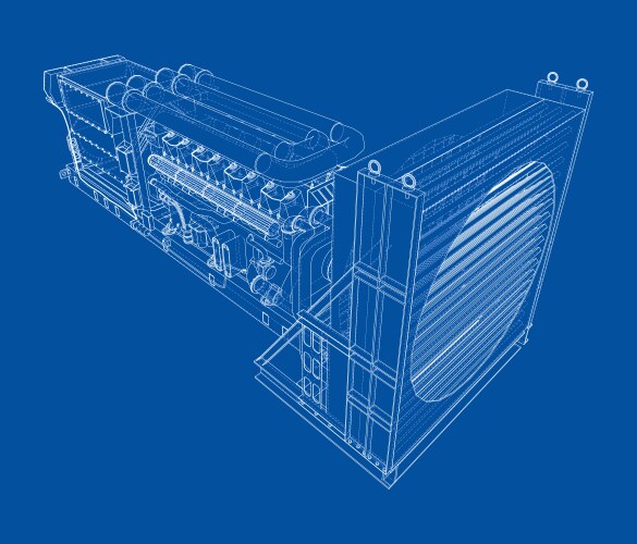 Container type generator drawing Royalty Free Vector Image