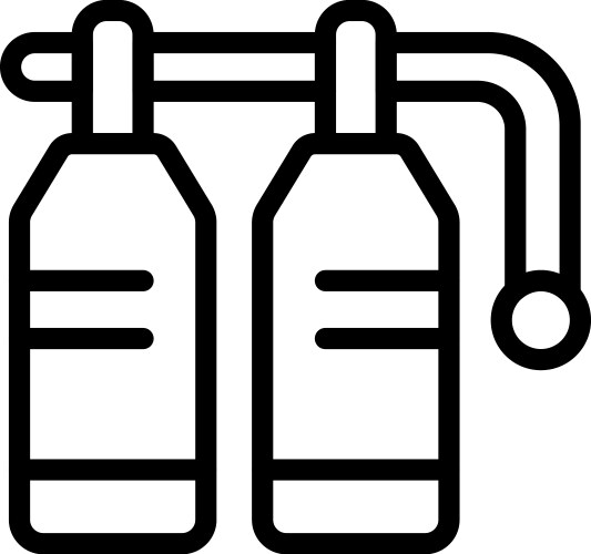 Oxygen tank icon showing scuba diving equipment Vector Image