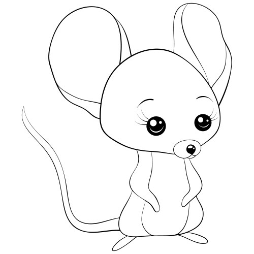 Mouse Coloring Page Vector Images (over 2,100)