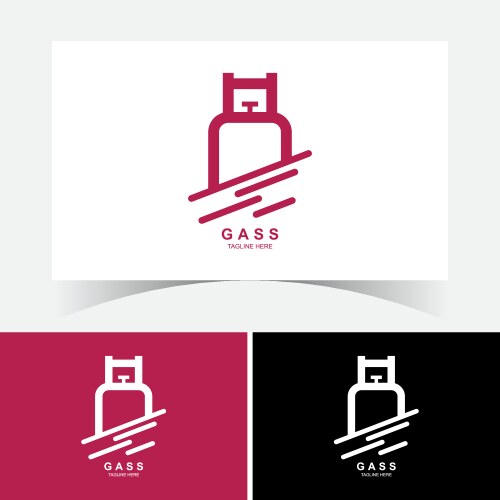 Gas cylinder logo design template gass logo Vector Image