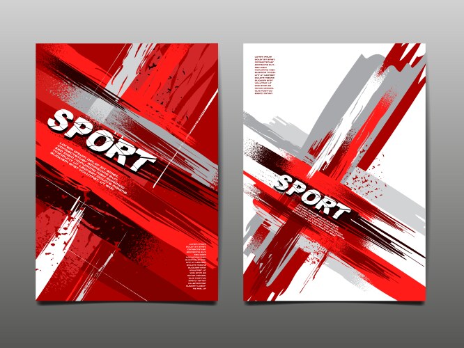 Sport design layout template Royalty Free Vector Image