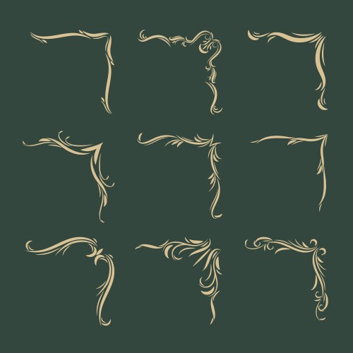 Corner Filigree Vector Images (over 22,000)