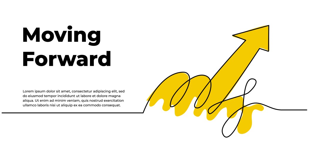 Continuous line design of arrow pointing up one Vector Image