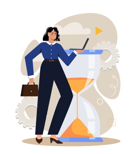 Effective time management concept Royalty Free Vector Image