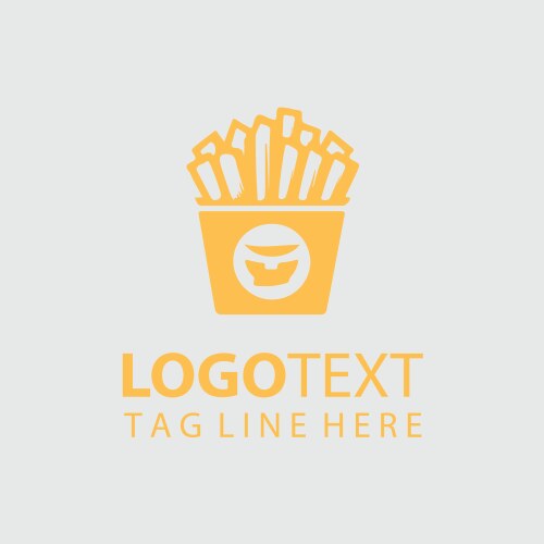 French fries logo Royalty Free Vector Image - VectorStock