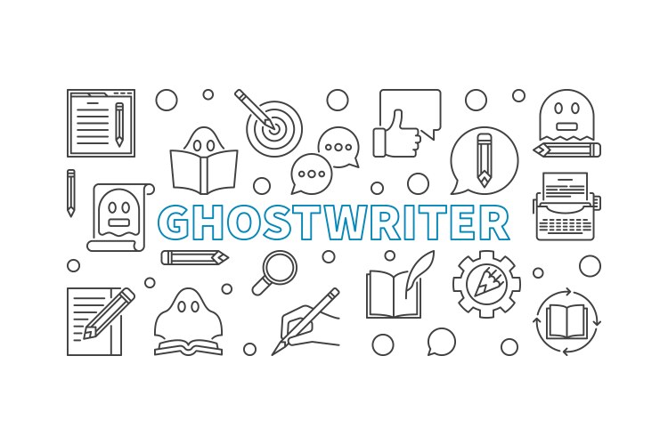 Ghost writer logo Vector Images & Graphics for Commercial Use | VectorStock