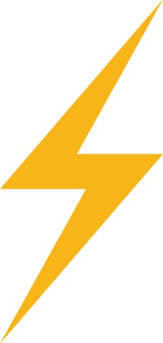 Thunderbolt lightning power energy icon Royalty Free Vector
