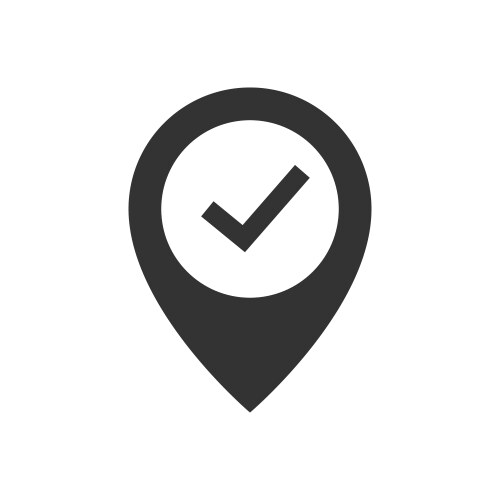 Location pin glyph icon and gps symbol Royalty Free Vector