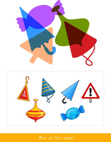 Whose are these shadows Royalty Free Vector Image