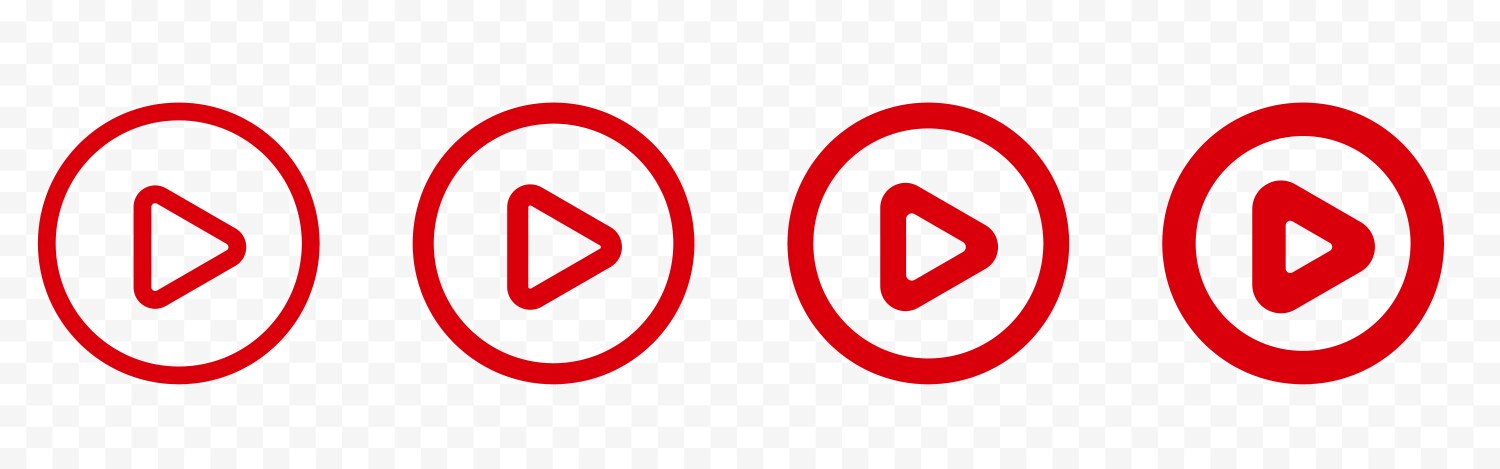 Red play button simple icon Royalty Free Vector Image