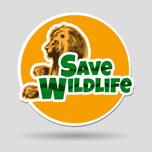 Let save world nature and animals protection Vector Image