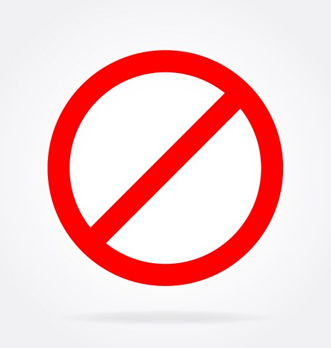 No sign Royalty Free Vector Image - VectorStock