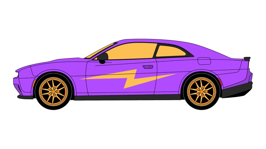 Dodge charger ev Royalty Free Vector Image - VectorStock