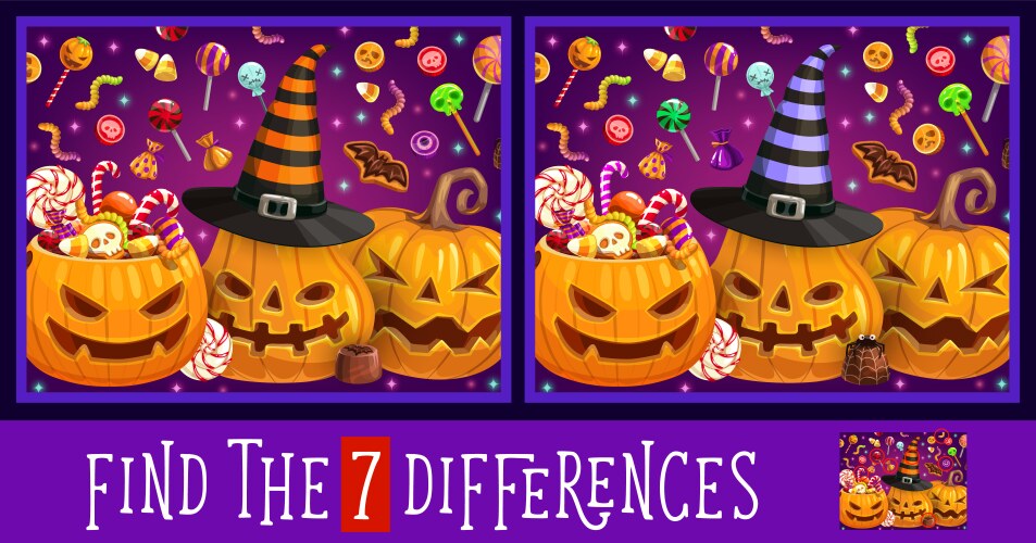 Halloween Spot the Difference Vector Images (over 190)