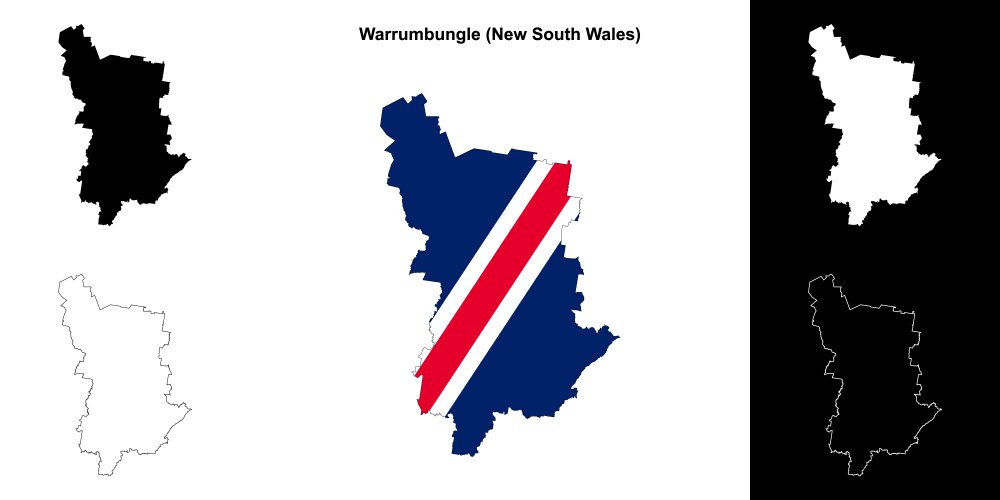 Griffith outline map Royalty Free Vector Image