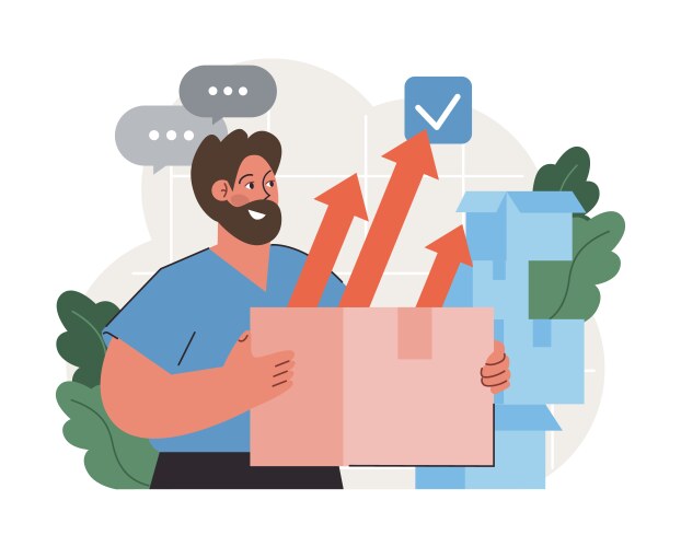 Progress Work Optimization And Efficiency Vector Image 6124