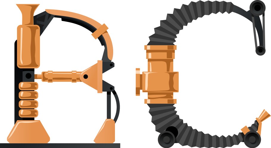 Steampunk Alphabet Letters Vector Images (over 540)