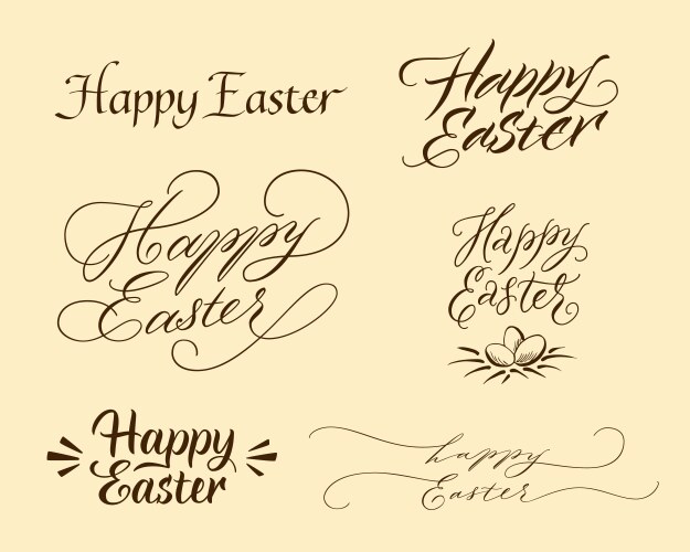 Happy easter egg icons set Royalty Free Vector Image