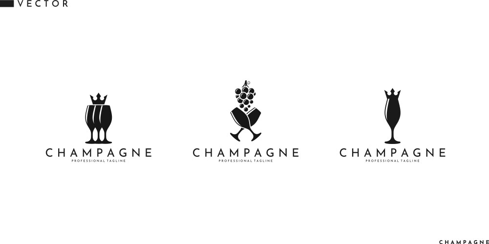 Champagne sign Royalty Free Vector Image - VectorStock