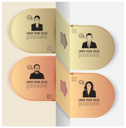 Simply infographic step by template Royalty Free Vector