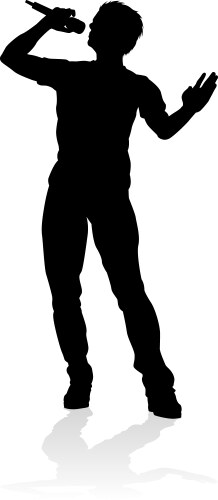 Rock star silhouette Royalty Free Vector Image