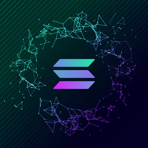 Solana logo coin icon isolated Royalty Free Vector Image