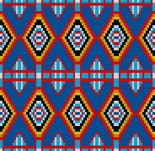 Seamless ethnic pattern with diamonds Royalty Free Vector