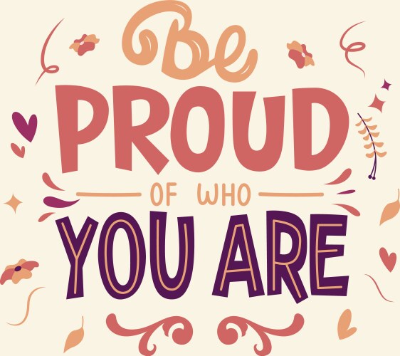 Positive lettering message on watercolor stain Vector Image