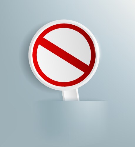 Prohibit sign empty template Royalty Free Vector Image