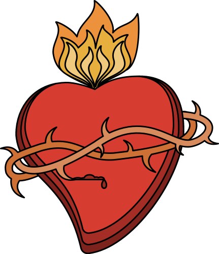 Bleeding heart Royalty Free Vector Image - VectorStock