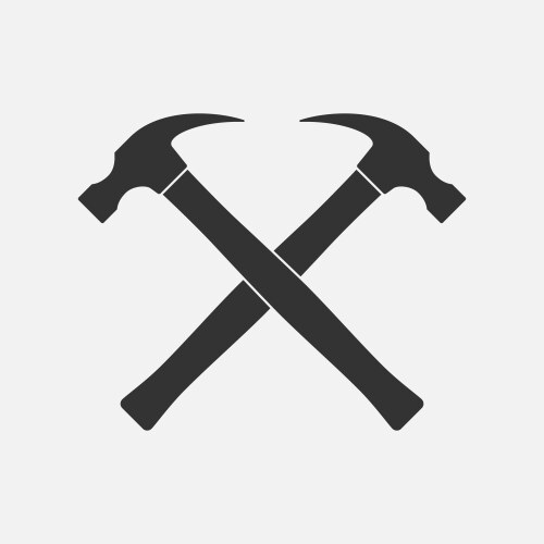 Nails and hammer cartoon Royalty Free Vector Image