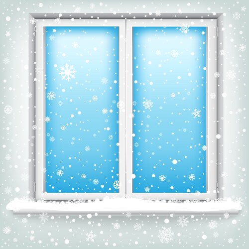 Winter Snow Window (1752995) – Royalty-Free Vector | VectorStock