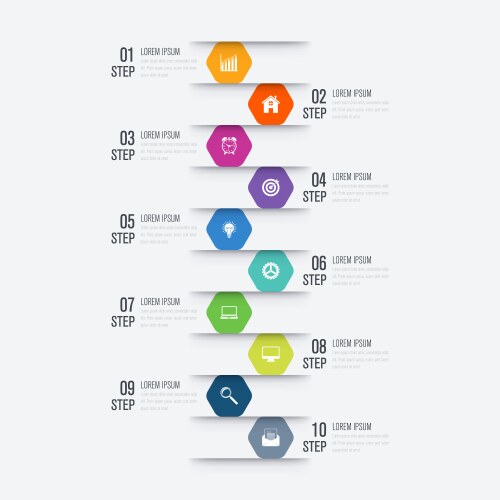 Entrepreneurship infographic 10 steps concept Vector Image