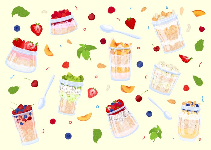 Overnight Oats Vector Images (15)