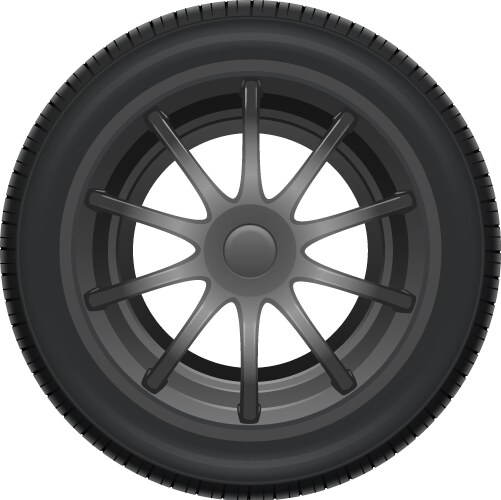 Realistic car wheels set Royalty Free Vector Image