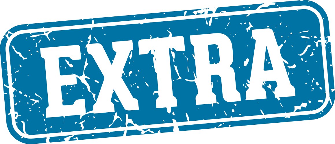 Extra rectangular sign stamp Royalty Free Vector Image