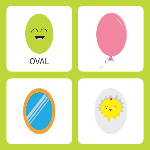 Learning circle round form shape smiling face Vector Image