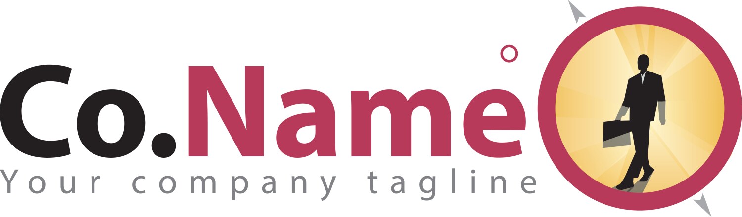 Recruitment agency logo Royalty Free Vector Image