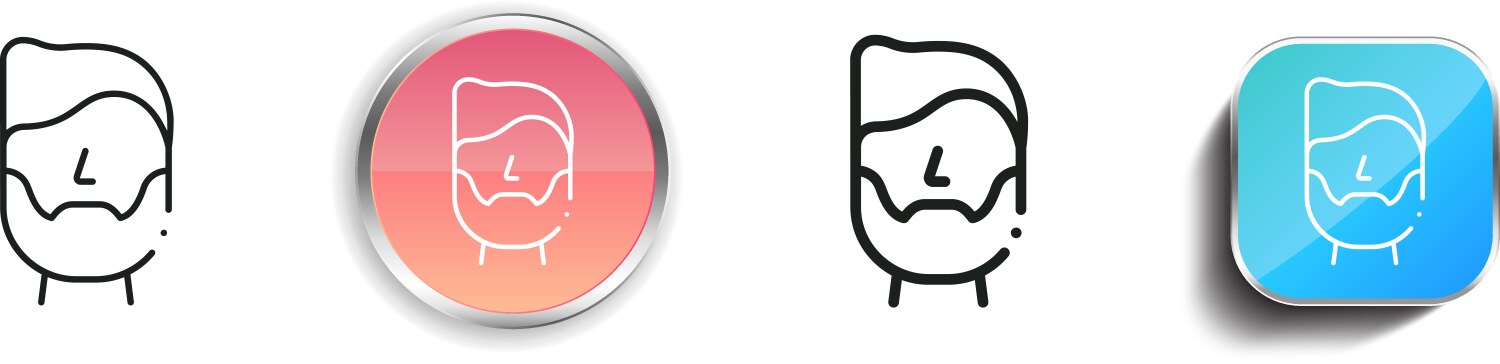 Celtic icon thin linear regular and button style Vector Image