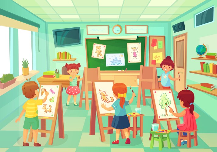 Children School Class Vector Images (over 27,000)