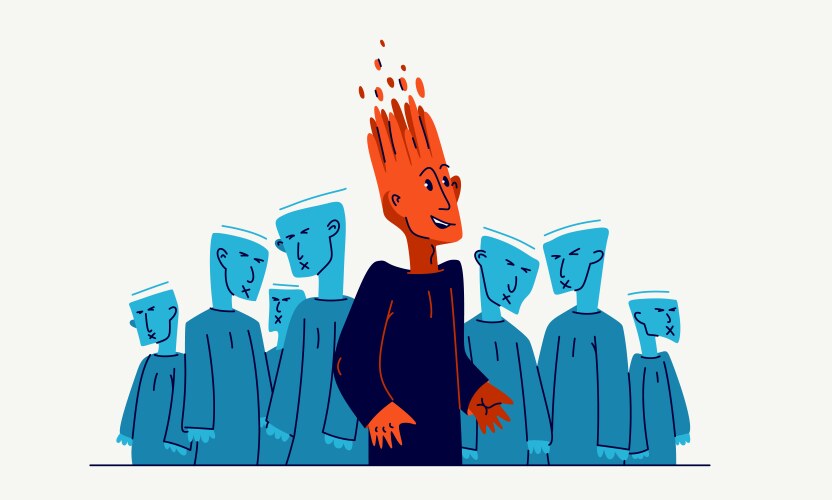 Matrix mind control and totalitarian society Vector Image