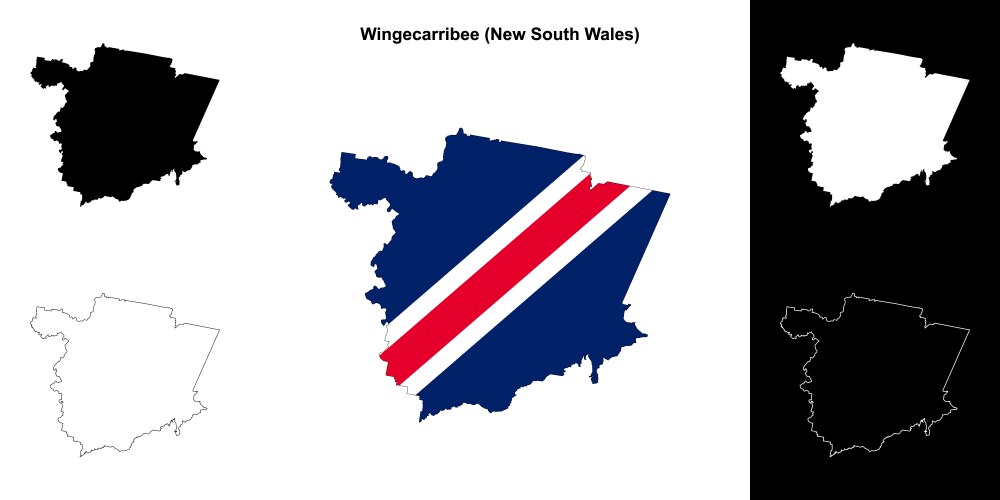 Wakool outline map Royalty Free Vector Image - VectorStock