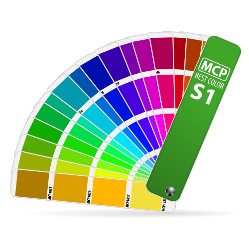 Pantone color palette guide colour swatch Vector Image