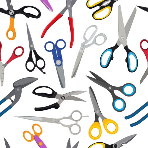 Colored scissors pictures Royalty Free Vector Image