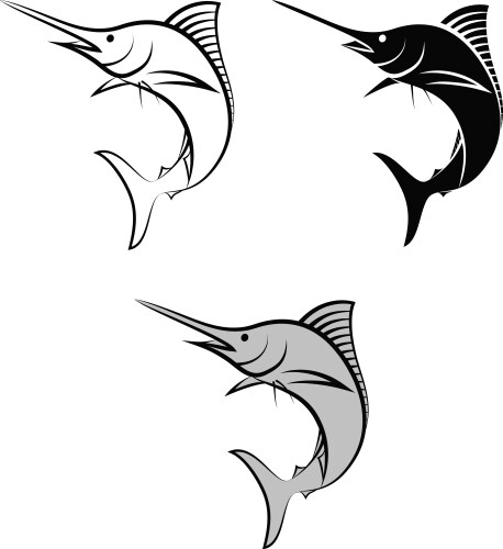 Marlin Outline Deep Hawaii Art: Marlin Gyotaku Full Size Reproduction