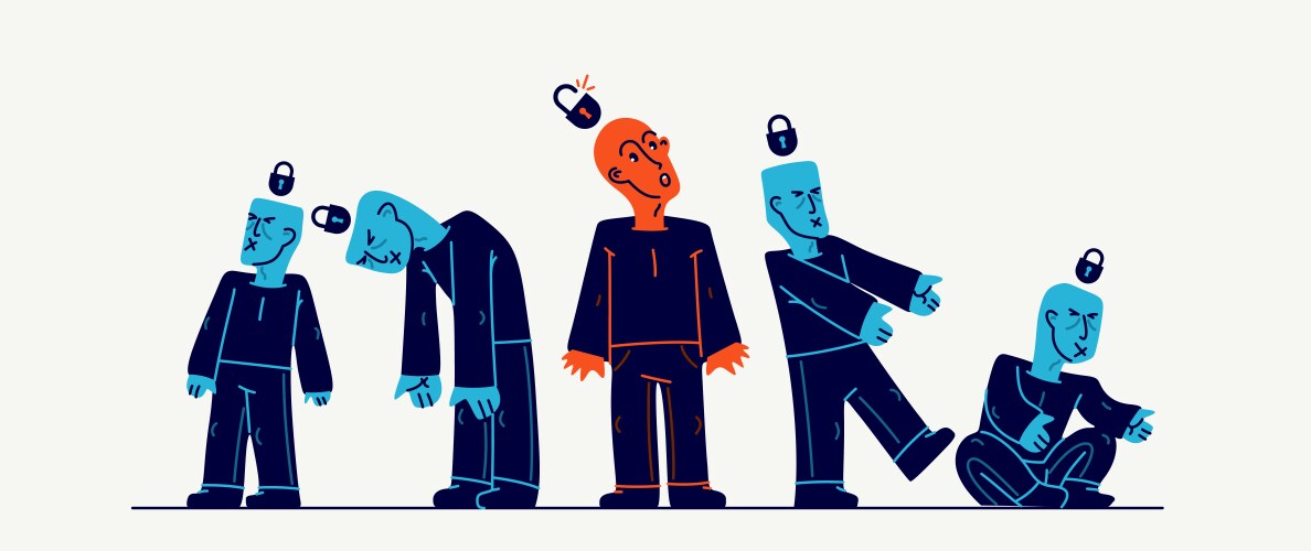 Matrix mind control and totalitarian society Vector Image